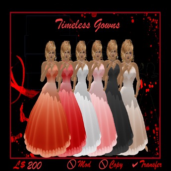 Second Life Marketplace - Clothing - Original Timeless Gowns Full & Mini