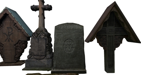 Second Life Marketplace - Spooky Grave Set - Mesh - Full Perm