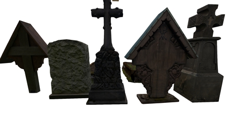 Second Life Marketplace - Spooky Grave Set - Mesh - Full Perm