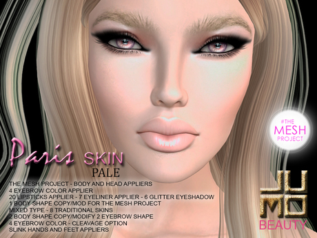 Second Life Marketplace - .:JUMO:. Paris Skin Pale - The Mesh Project