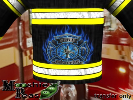 Second Life Marketplace - Firefighter Uniform_ Blue Flame Patch.
