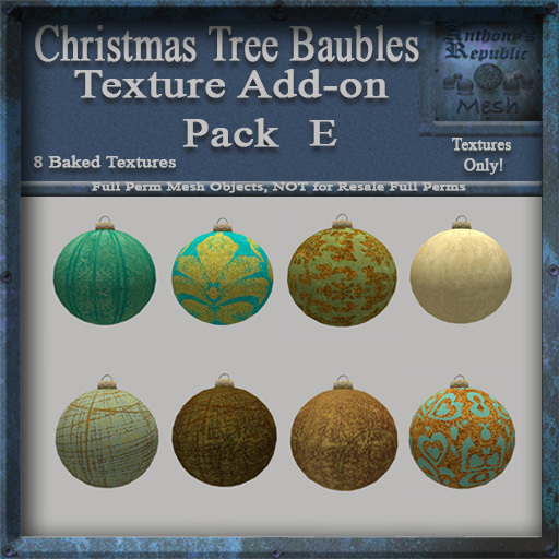 Second Life Marketplace - Texture Add-on E For Christmas Tree Baubles ...