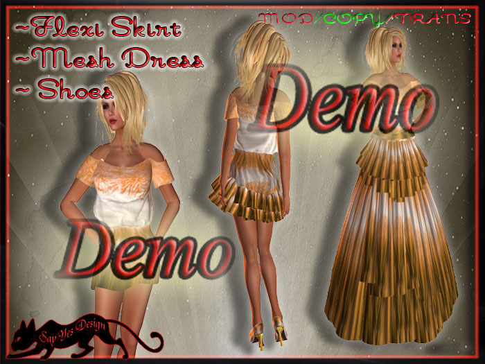 Second Life Marketplace - *SY* Country Mesh & Flexi Dresses DeMo Nr. 1762