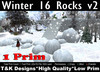 Second Life Marketplace - Winter 16 Rocks V2 = 1 Prim (22x15x4) ONLY L199