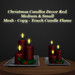 Second Life Marketplace - Christmas Candles Decor Red Med & Sm