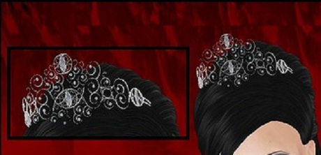 Second Life Marketplace - JJewelry - Crown / Tiara (Majestic Silver & Ruby)