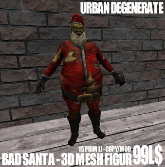 Second Life Marketplace - Bad Santa - 3D MESH FIGUR