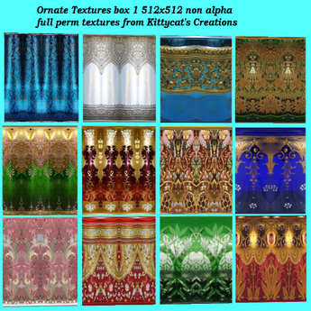 Second Life Marketplace - Ornate textures 1 box