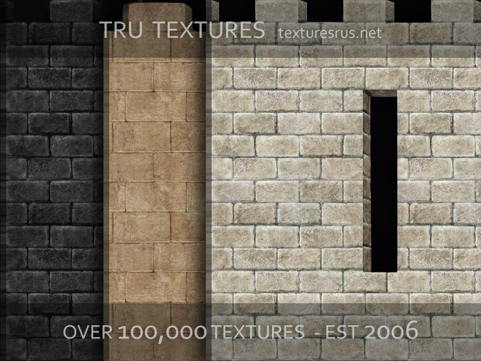 Second Life Marketplace - 10046: Aug 07 - 38 x Seamless 2D Castle Walls ...