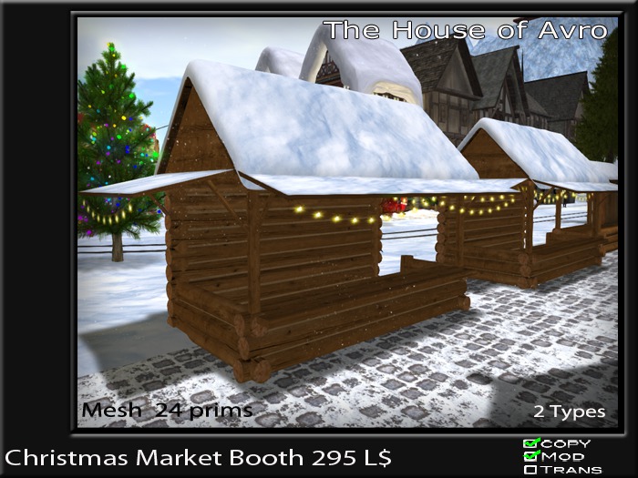 Second Life Marketplace - Christmas Market Booth - Mesh