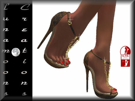 Second Life Marketplace - Brown Leather & Gold Chains Mesh Rosana SLINK ...