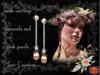 Second Life Marketplace - mesh earrings diamonds and pink pearls "Tear ...