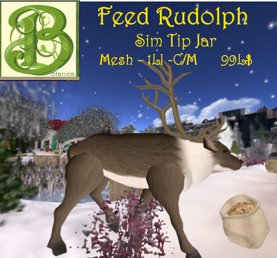 Second Life Marketplace - Feed Rudolph Sim Tip Jar - Mesh 1LI, Suggests ...