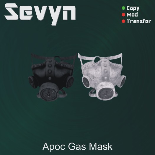 Second Life Marketplace - [SEVYN] MESH APOC GAS MASK - BOXED