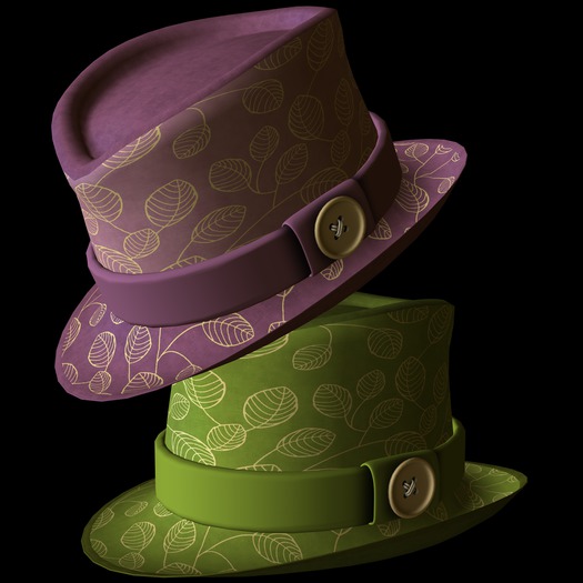 Second Life Marketplace - The Mad Hattery Set C of Button Fedoras BOXED