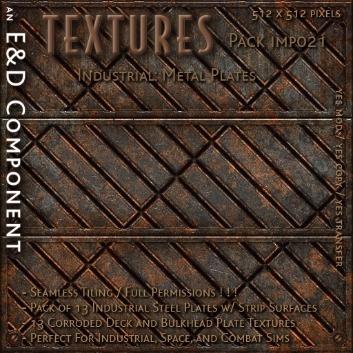 Second Life Marketplace - [IMP021] 13 Seamless Corroded Industrial ...