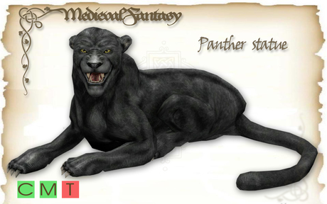 Second Life Marketplace - [MF] Mesh Panther statue FULL PACKAGE (boxed)