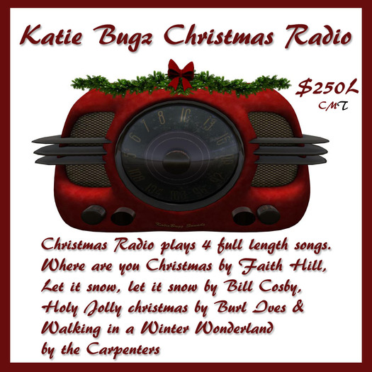 Second Life Marketplace - Katie Bugz - Mesh Christmas Radio