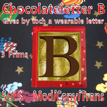 Second Life Marketplace - Chocoladeletter B (MN)(Box)