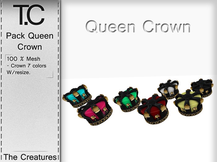 Second Life Marketplace - *T.C* Pack Queen Crown (wear)