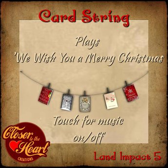 Second Life Marketplace - Card String BOXED