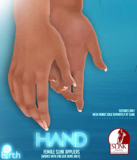 Second Life Marketplace - *Birth* Slink Hand Appliers Female (2nd Gen ...