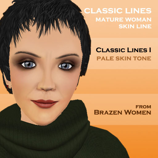 Second Life Marketplace - Classic Lines I - Pale Tone Aged Skin (4-Pack)