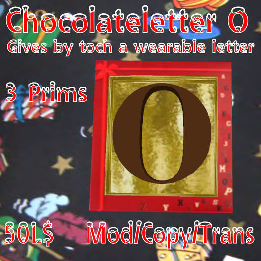 Second Life Marketplace - Chocoladeletter O (MN)(Box)