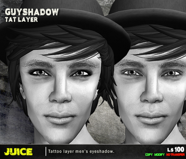 Second Life Marketplace - Guyliner Tattoo Layer. Eyeliner for men.