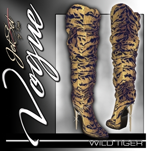 Second Life Marketplace - !JETSET VOGUE BOOTS - WILD TIGER