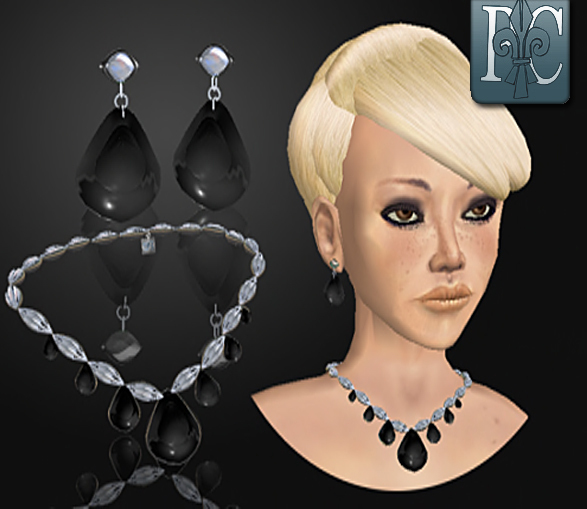 Second Life Marketplace - p.c.; Black Diamond Necklace Set