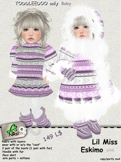 Second Life Marketplace - NRs!-Toddleedoo-Lil Eskimo-pink