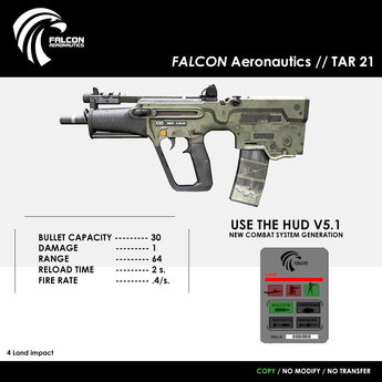 Second Life Marketplace - FALCON Aeronautics // TAR 21 (AR)
