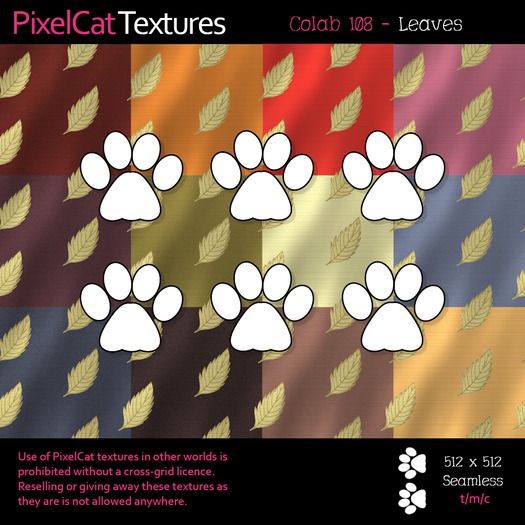 Second Life Marketplace - PixelCat Textures - Colab 108 - Leaves