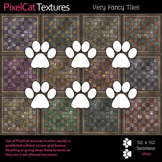 Second Life Marketplace - PixelCat Textures - Very Fancy Tiles
