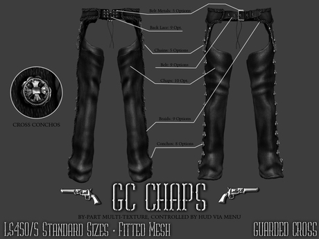 Second Life Marketplace - * GUARDED CROSS/Men’s-Wear * GC Chaps *DEMO*
