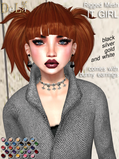 Second Life Marketplace - =DeLa*= Mesh Hair "ITGIRL" Dipped Party Colors