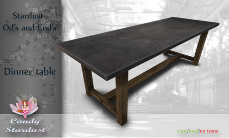 Second Life Marketplace - STARDUST DINING TABLE 1 PRIM