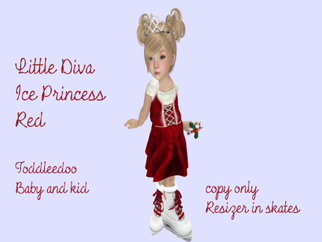 Second Life Marketplace - Ice Skating princess Red~By Little Diva~