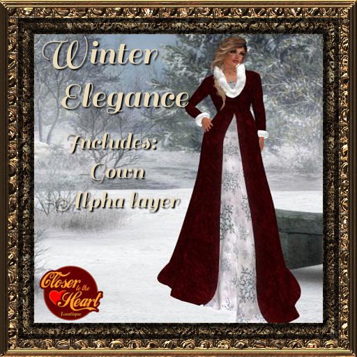 Second Life Marketplace - Winter Elegance Gown - Red BOXED