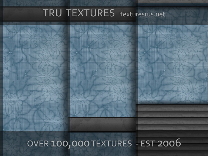 Second Life Marketplace - 24725: 10 x Seamless Blue Floral Print ...