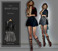 Second Life Marketplace - Braham Design Martina Black&Gray Dress Mesh