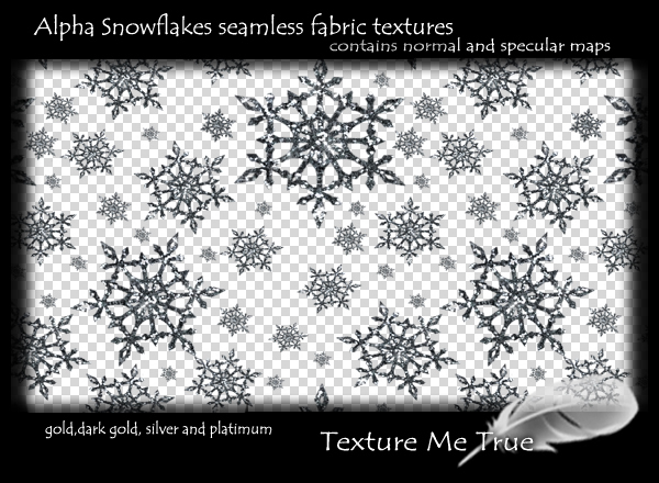 Second Life Marketplace - TMT alpha snowflakes seamless fabric textures