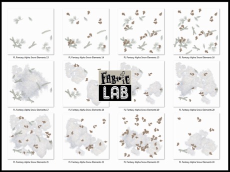 Second Life Marketplace - Fabric Lab Fantasy Alpha Snow Elements Snow ...