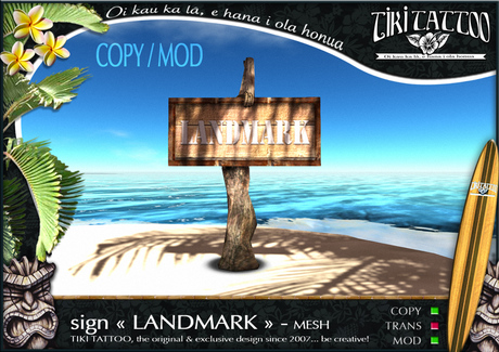 Second Life Marketplace - Tiki Tattoo - 20 Signs Tiki Beach Pack - Mesh ...