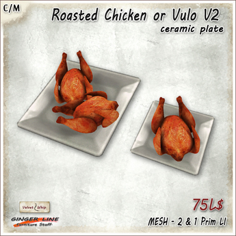 Second Life Marketplace - [Ginger Line] Roasted Vulo or Chicken V2 ...