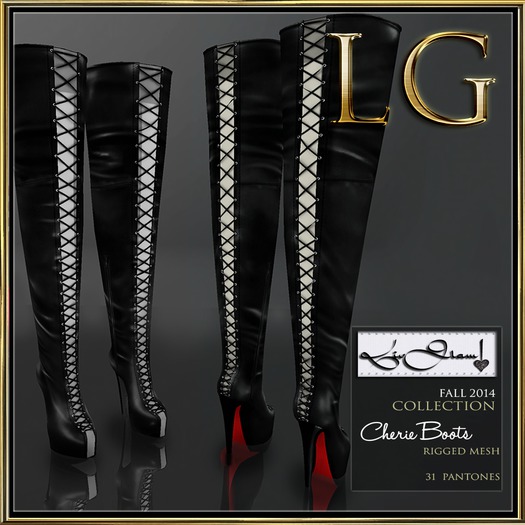 Second Life Marketplace - [LG] Boutique-Fall 2014Cherie Boots Bagged Demo