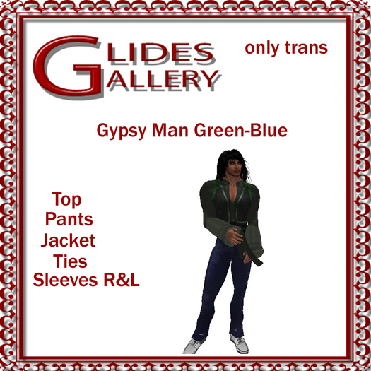 Second Life Marketplace - Gypsy Man Green - Blue