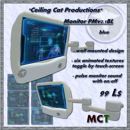 Second Life Marketplace - *CCP* Monitor Series 2, blue medical display
