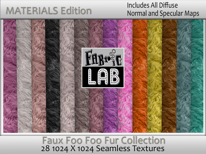 Second Life Marketplace - Materials Edition - Faux Foo Foo Colored Fur ...